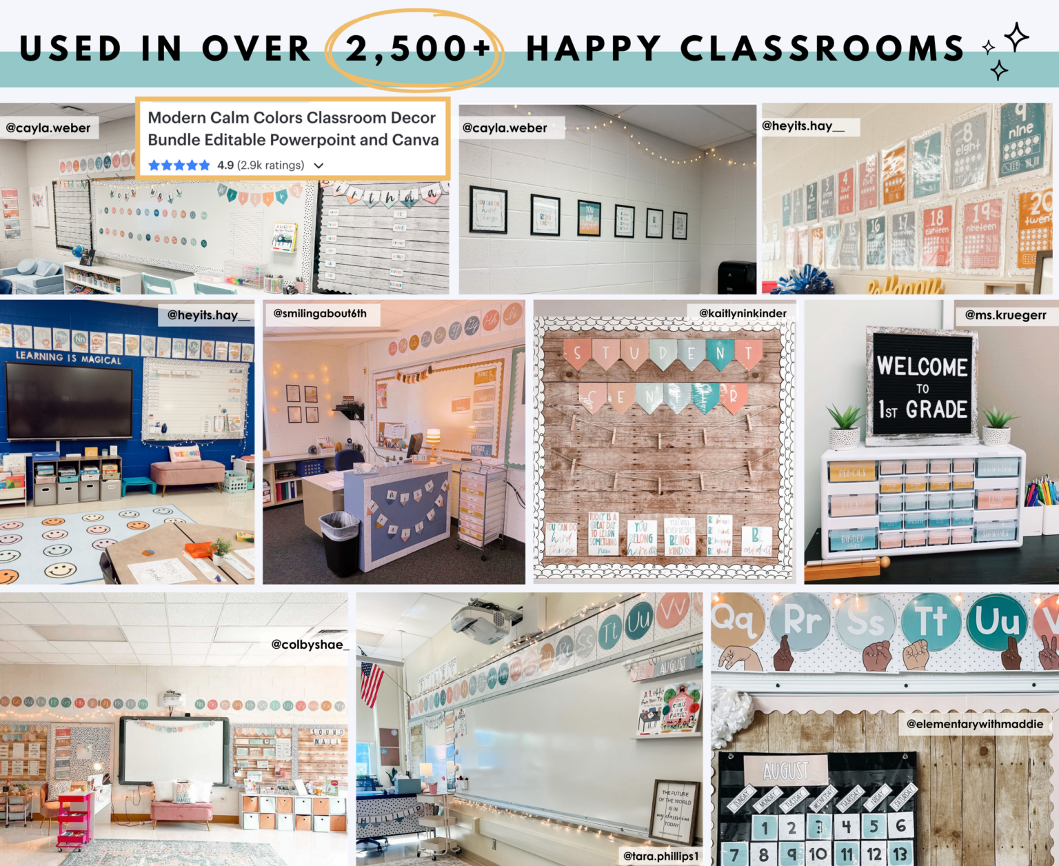 Modern Calm Colors Classroom Decor - Shayna Vohs