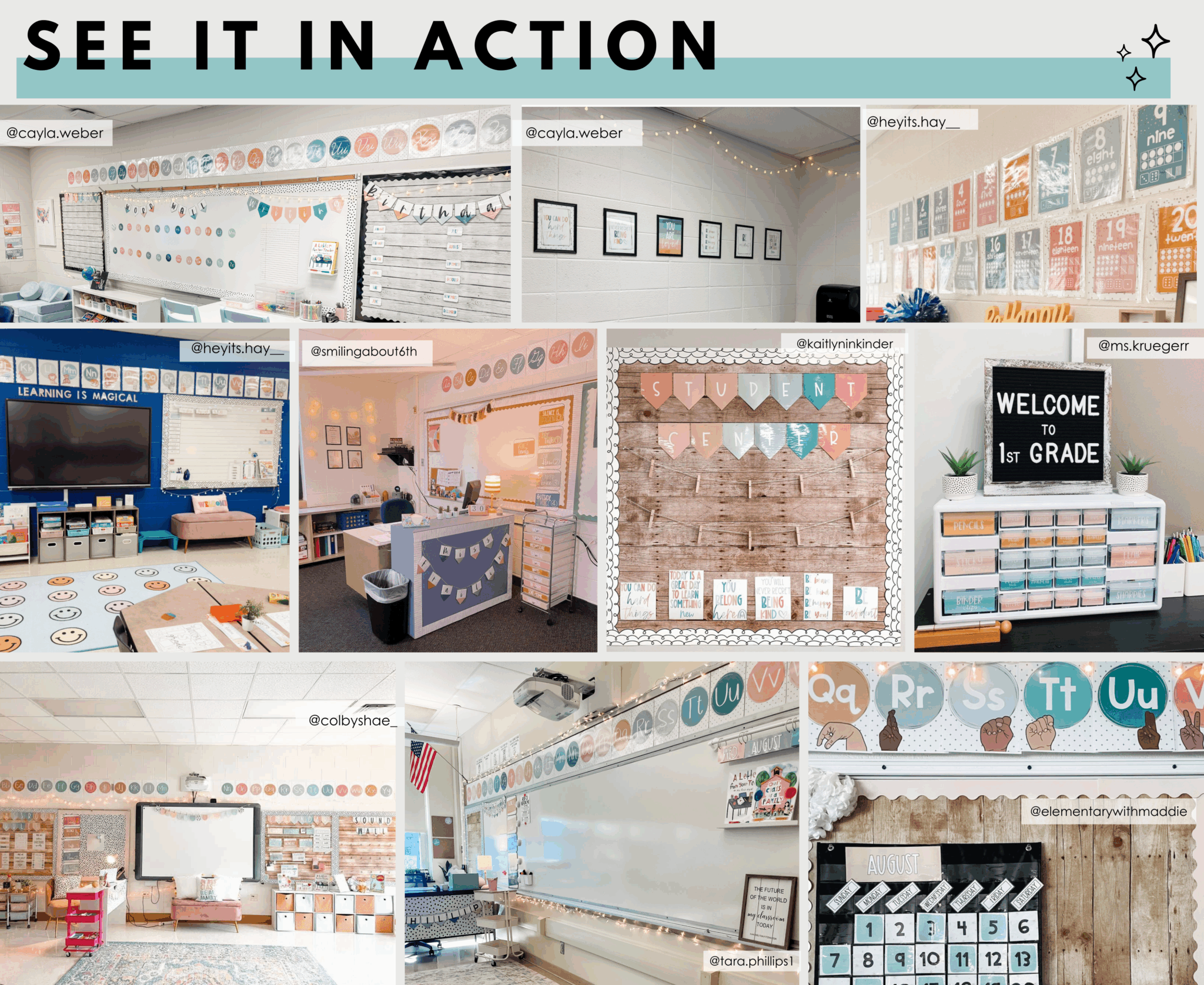 Modern Calm Colors Classroom Decor - Shayna Vohs