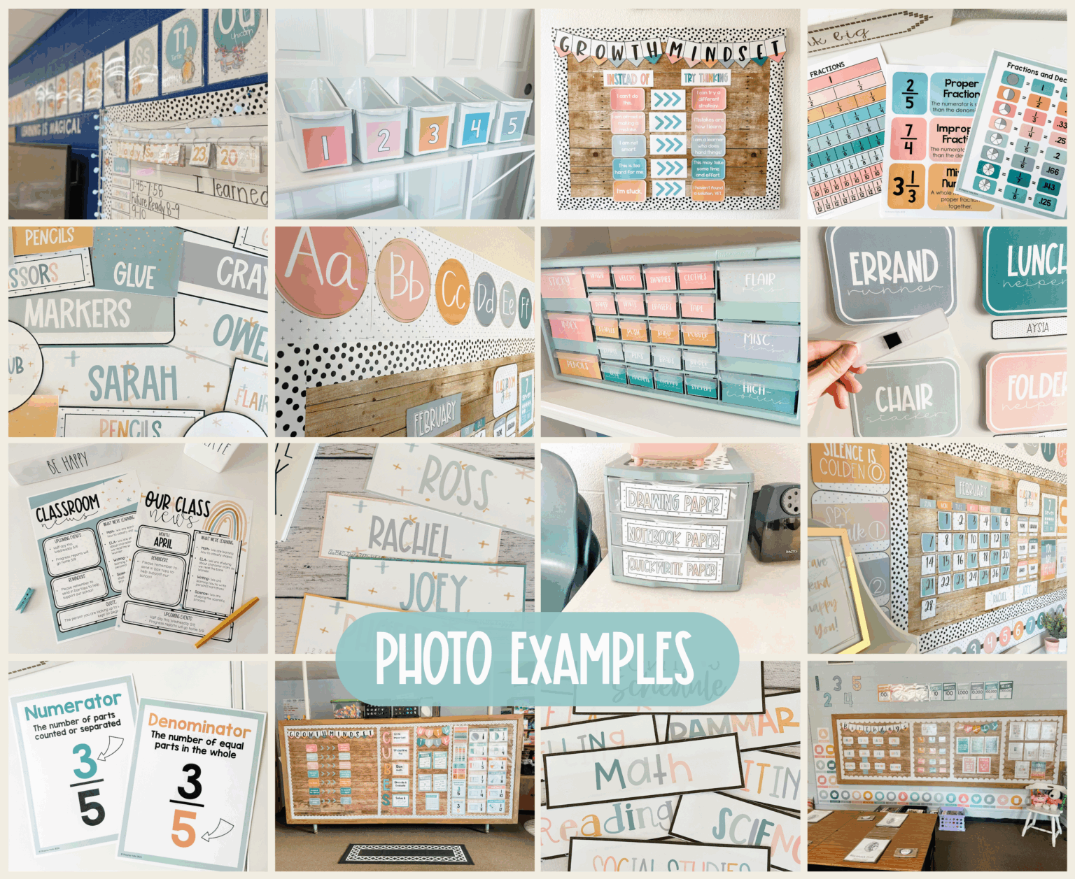 Modern Calm Colors Classroom Decor - Shayna Vohs