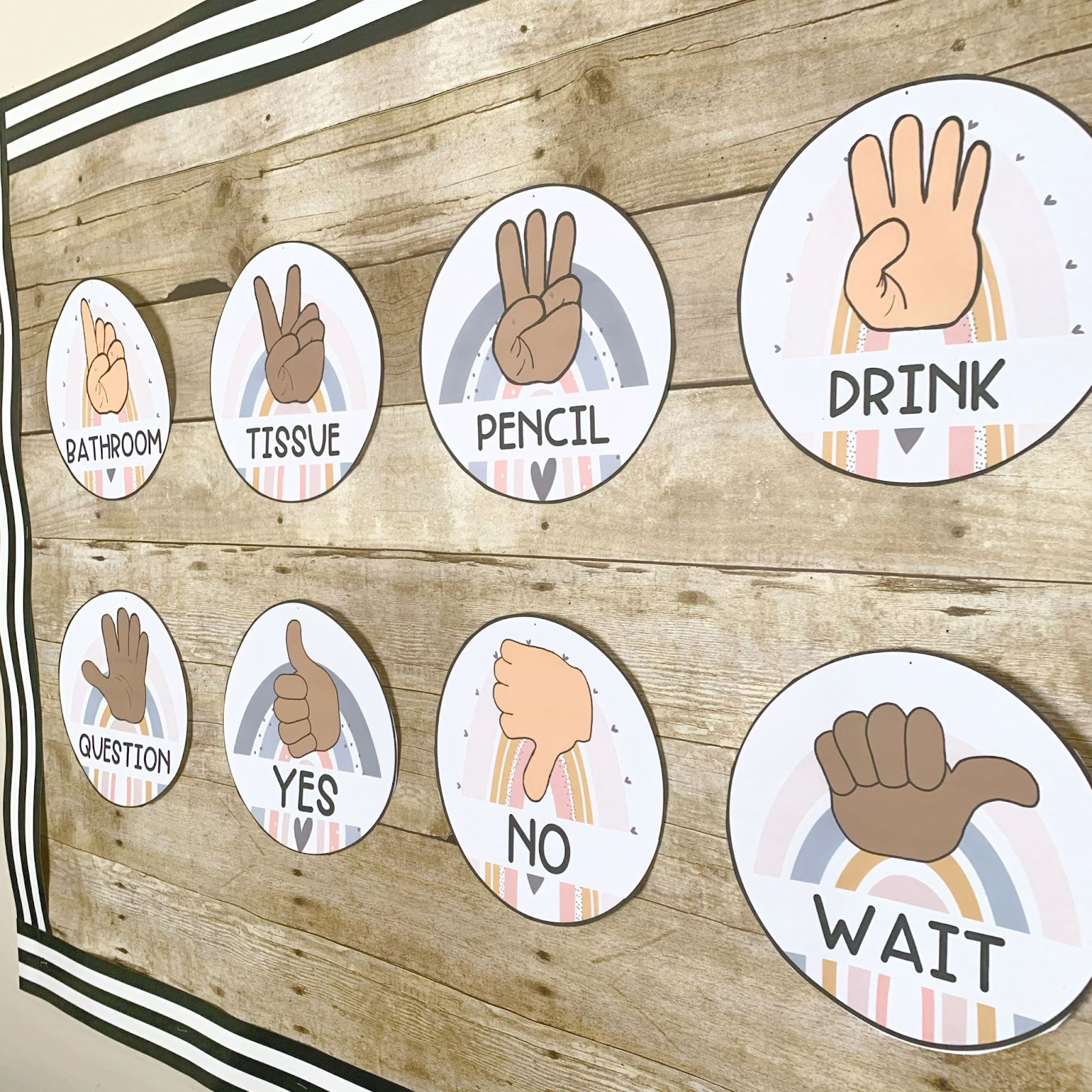 7 Cute Styles of Hand Signal Posters in the Classroom - Shayna Vohs