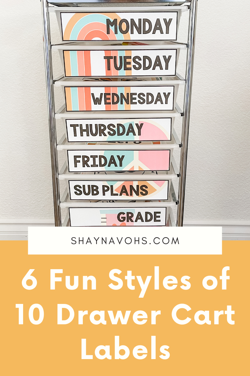 6 Fun Styles of 10 Drawer Cart Labels - Shayna Vohs