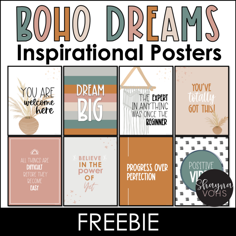 Free Classroom Decor that will Inspire your Students - Shayna Vohs