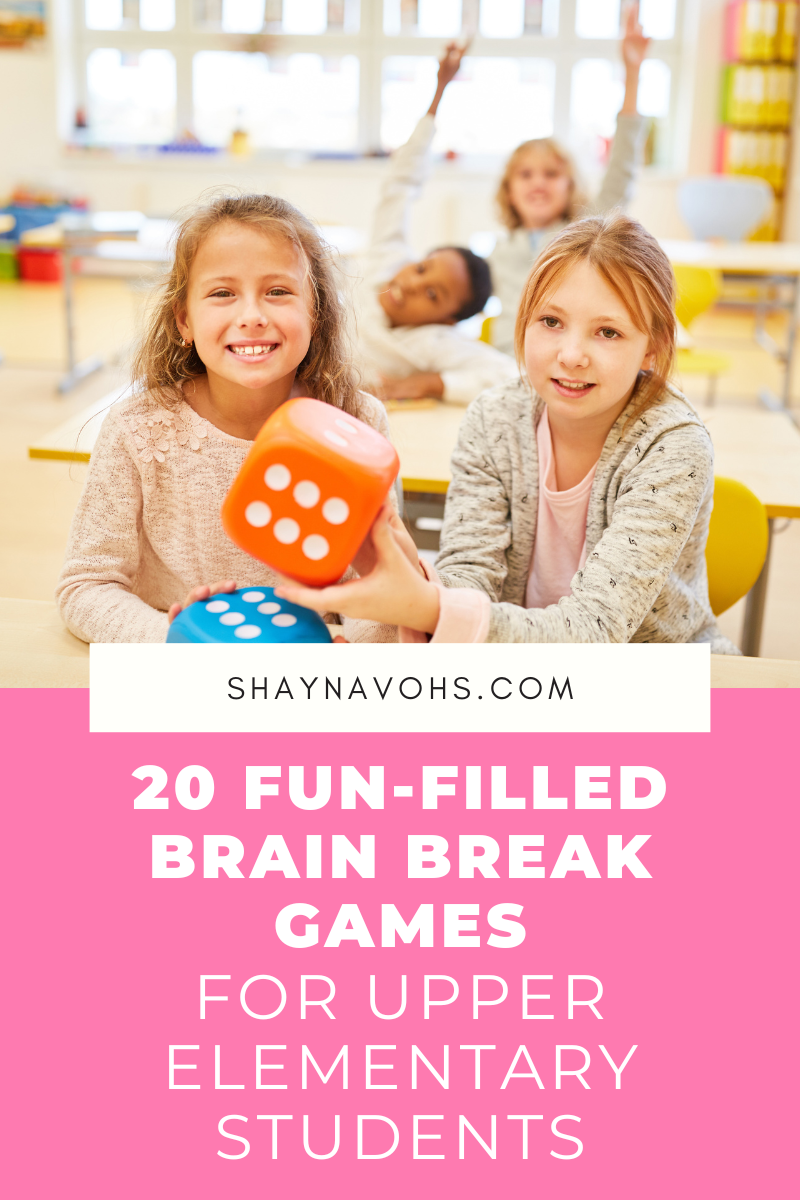 20 FREE Fun-Filled Brain Break Games for Upper Elementary Students ...