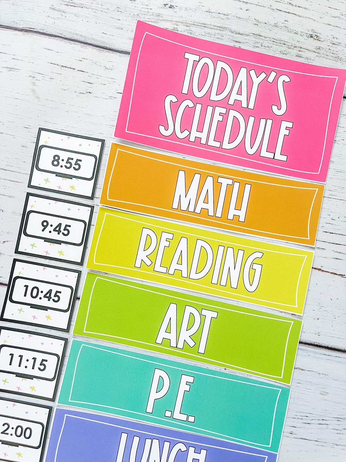 Organize Your Day in Style: 5 Fun Classroom Schedule Card Designs ...