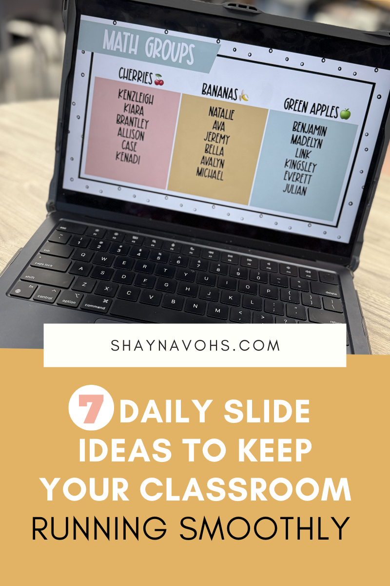 7 Daily Slide Ideas to Keep Your Classroom Running Smoothly - Shayna Vohs