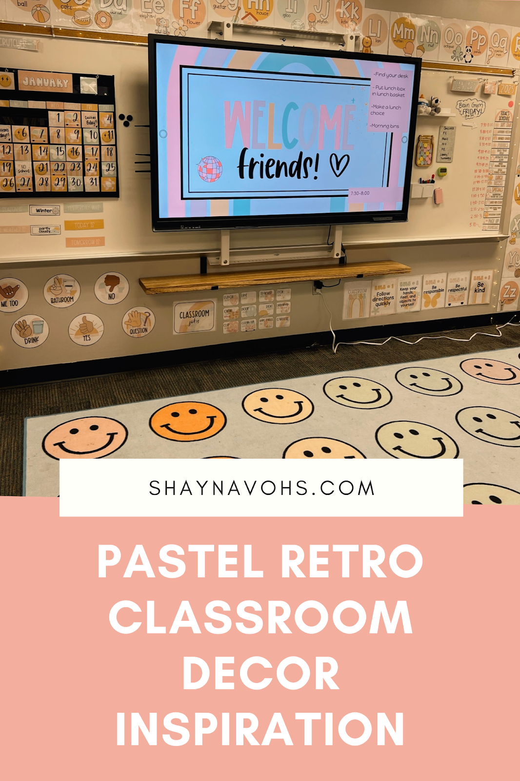 Pastel Retro Classroom Decor Inspiration - Shayna Vohs